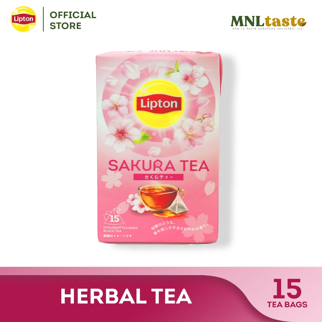 Lipton Sakura Tea Japan 15 Pyramid Tea Bags | Shopee Philippines
