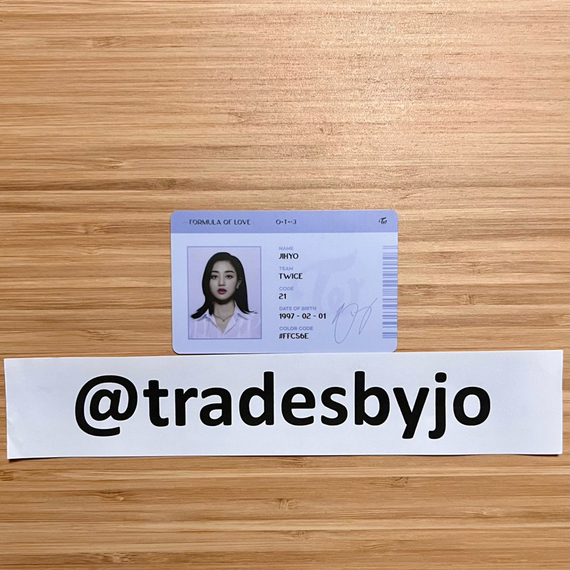 TWICE - Formula of Love FOL Jihyo Scientist ID Card Blue Ver Official ...