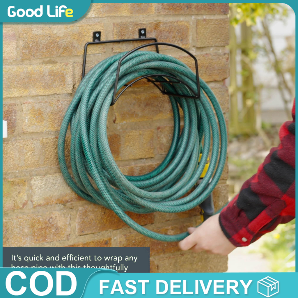 Garden Hose Rack Metal Hose Hanger Holder Storage Rack Organizer Water ...