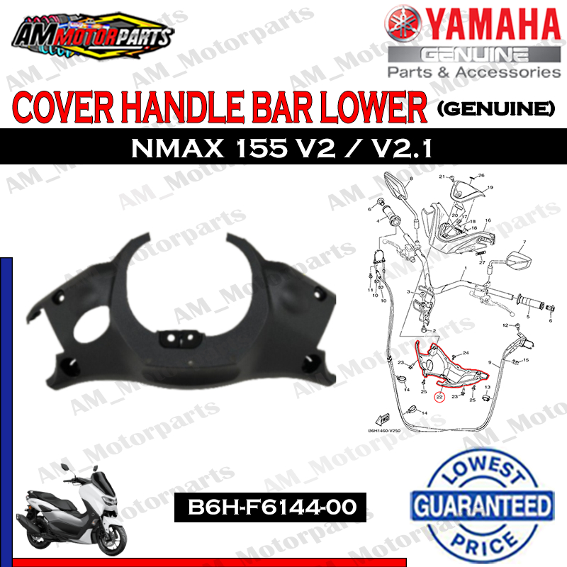 HANDLE BAR COVER LOWER FOR NMAX 155 V2/V2.1(YAMAHA GENUINE PARTS ...