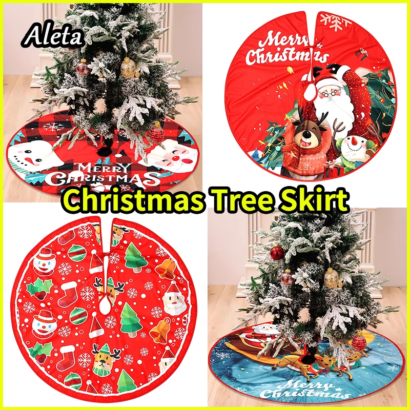 Christmas Tree Skirt Floor Mat Large Surround Santa Carpet Xmas Tree ...