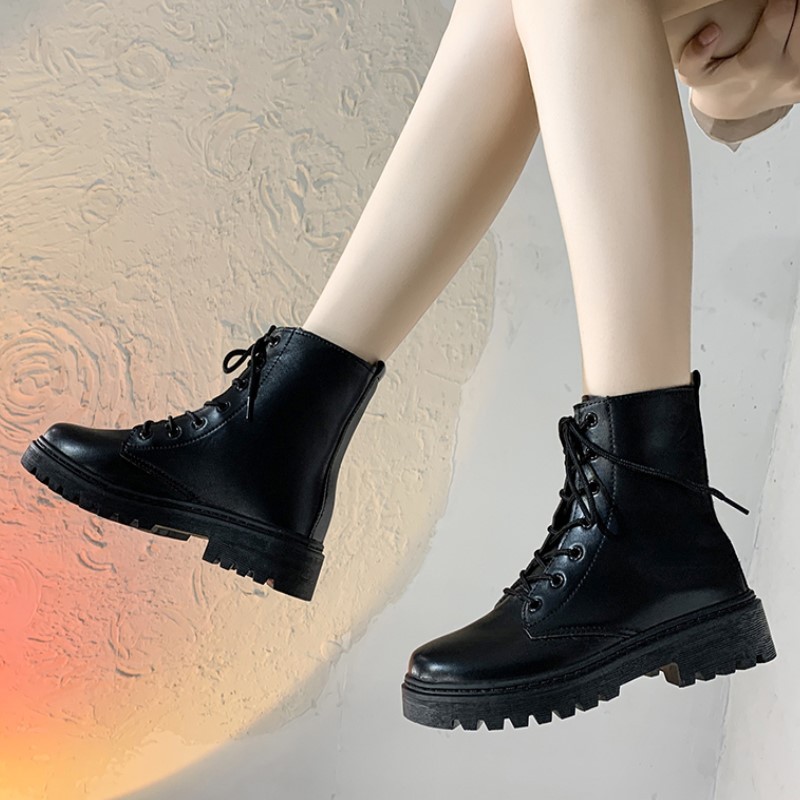Size 35-41 Women's Casual Martin Boots Retro Midsole Boots Black ...