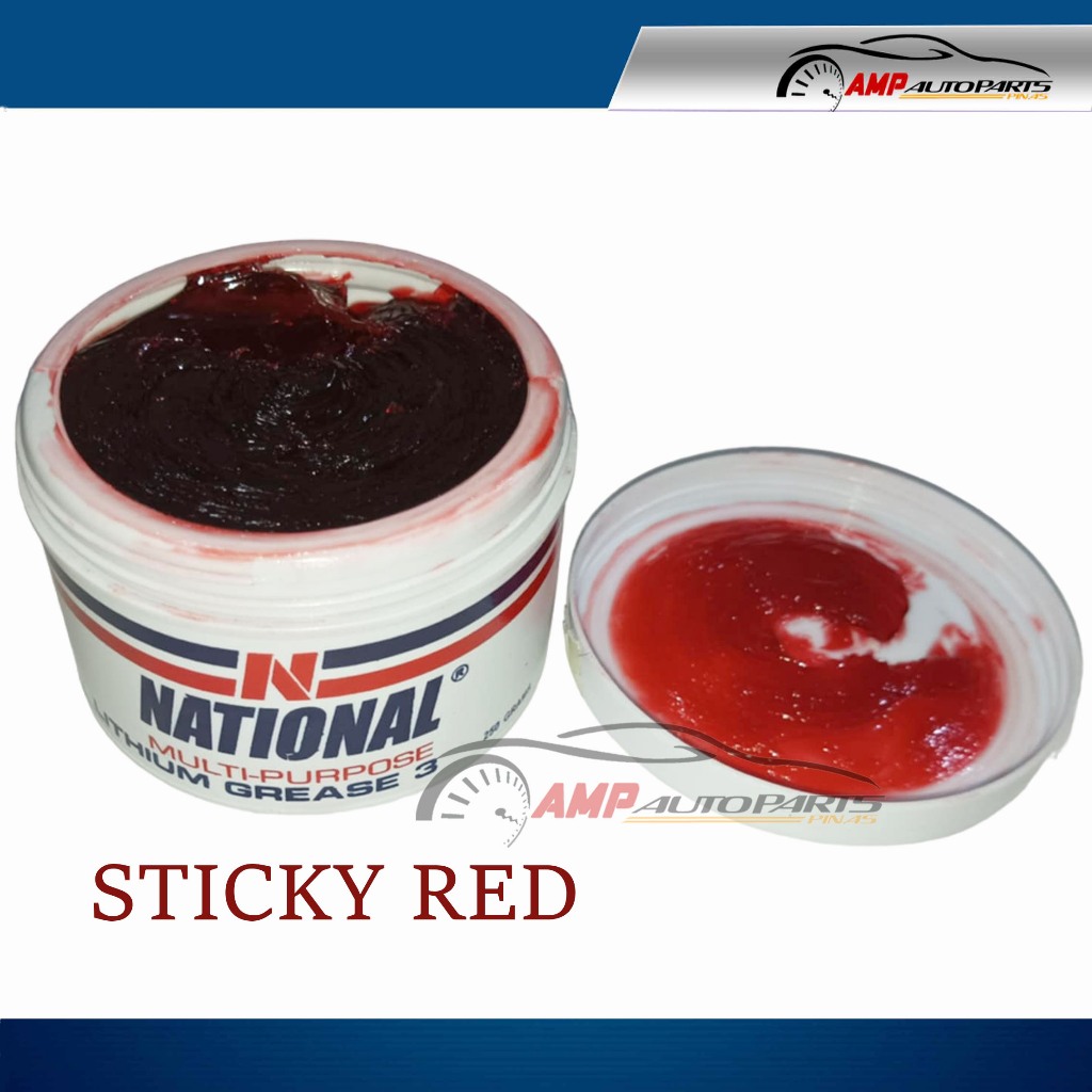 NATIONAL MULTI PURPOSE LITHIUM GREASE (250grams) YELLOW, RED, STICKY ...