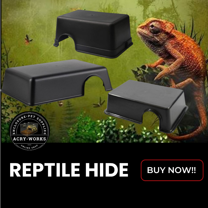 Reptile Hide Box Caves Hiding (Snake, Lizards, Gecko, Tarantula ...