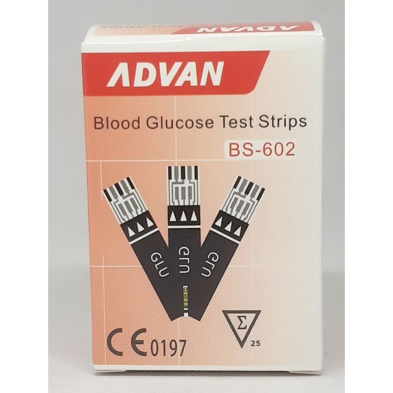 Advan Glucose Test Strips (BS-602)FOR BG 707 Glucometer | Shopee ...