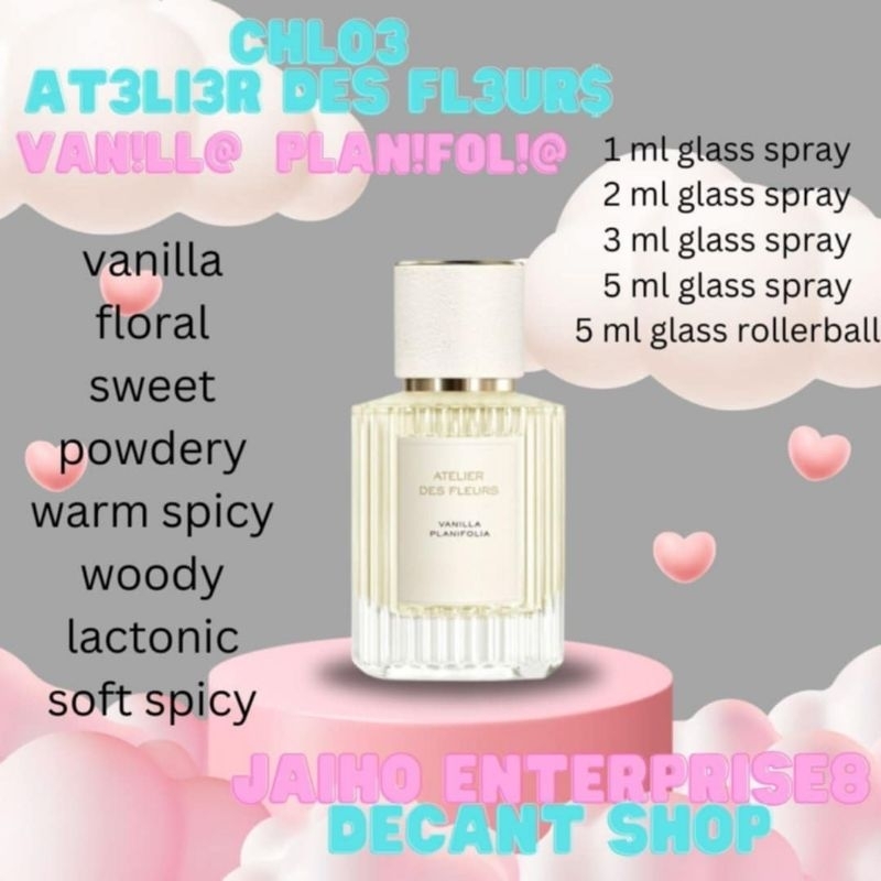 Sample Bottles Authentic Perfume Collection Chl_o3 Atelier des Fleurs ...