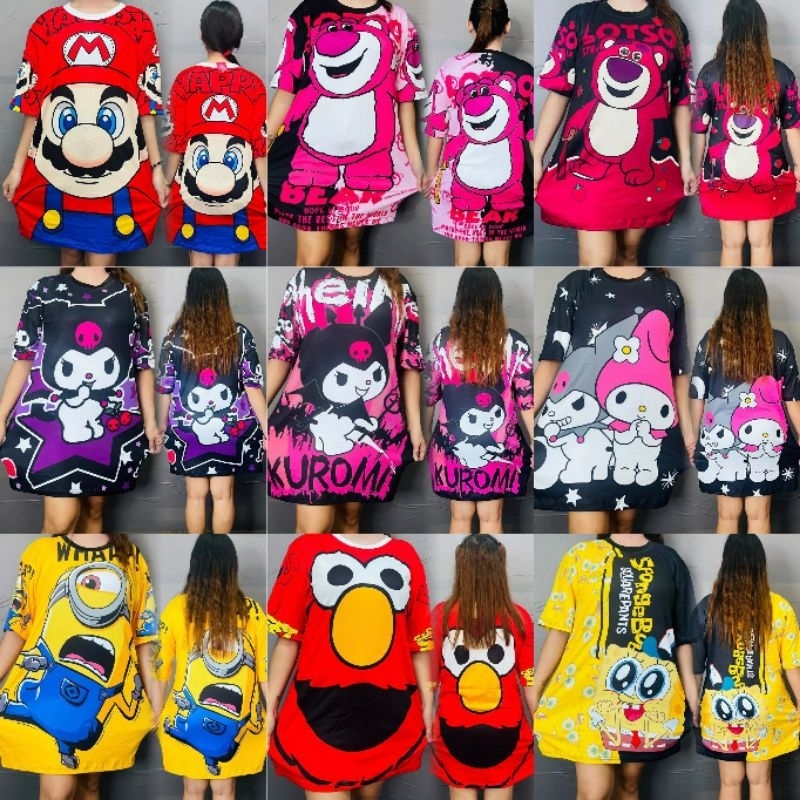 Sanrio Character Oversized Dress Plus Size Melody Minions Super Mario ...