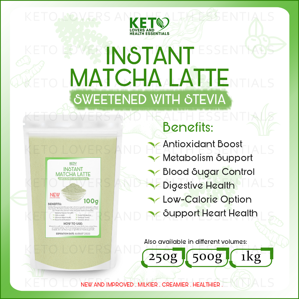 Instant Matcha LATTE (Sweetened with Stevia) 100g New and Improved ...