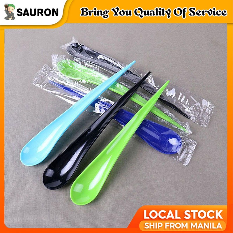 100 Pcs Plastic Spoon For Ice Scramble Ice Cream Snacks And Other Food ...