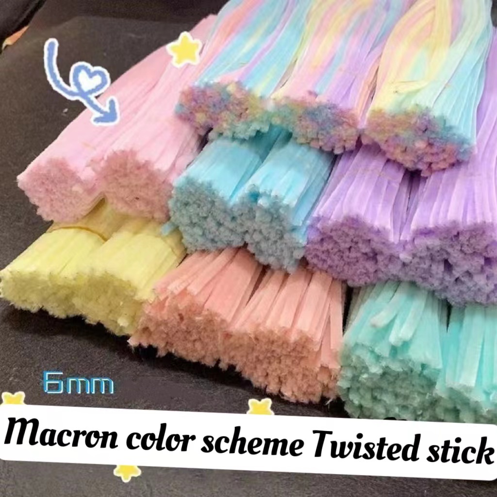 Fuzzy wire 50pcs/100pcs Wool Strip Colored Chenille Wires Fluffy Sticks ...