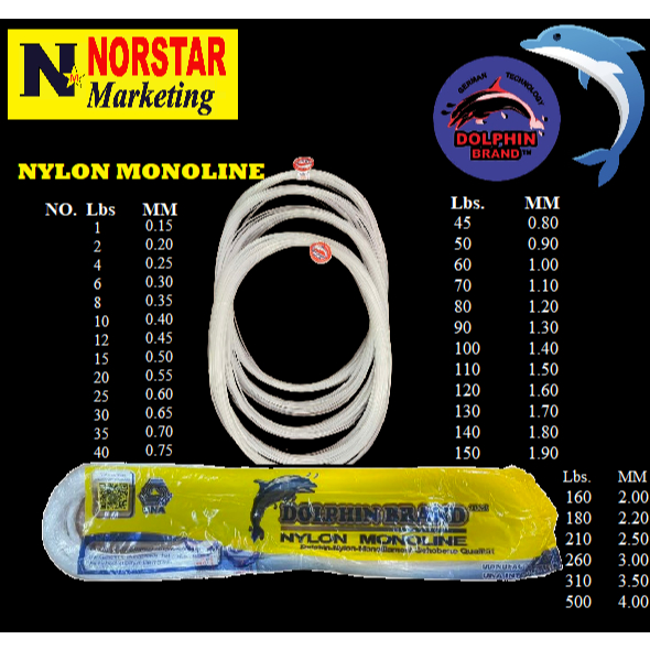 NYLON MONOLINE / DOLPHIN BRAND | Shopee Philippines