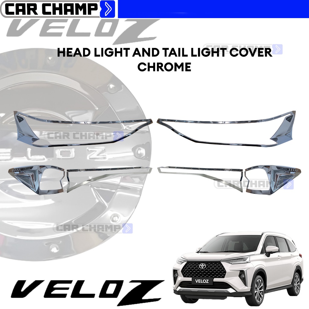Toyota Veloz 2022 to 2024 Headlight & TaIllight Cover Matte Black ...