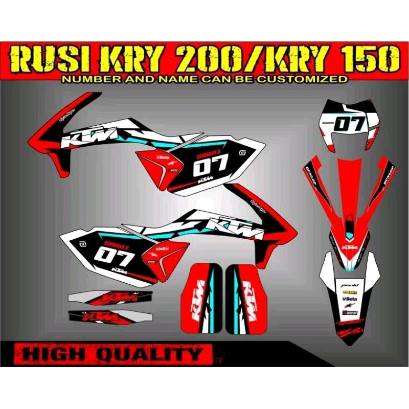 Rusi KRY 200, Rusi KRY 150 decals stickers, laminated | Shopee Philippines