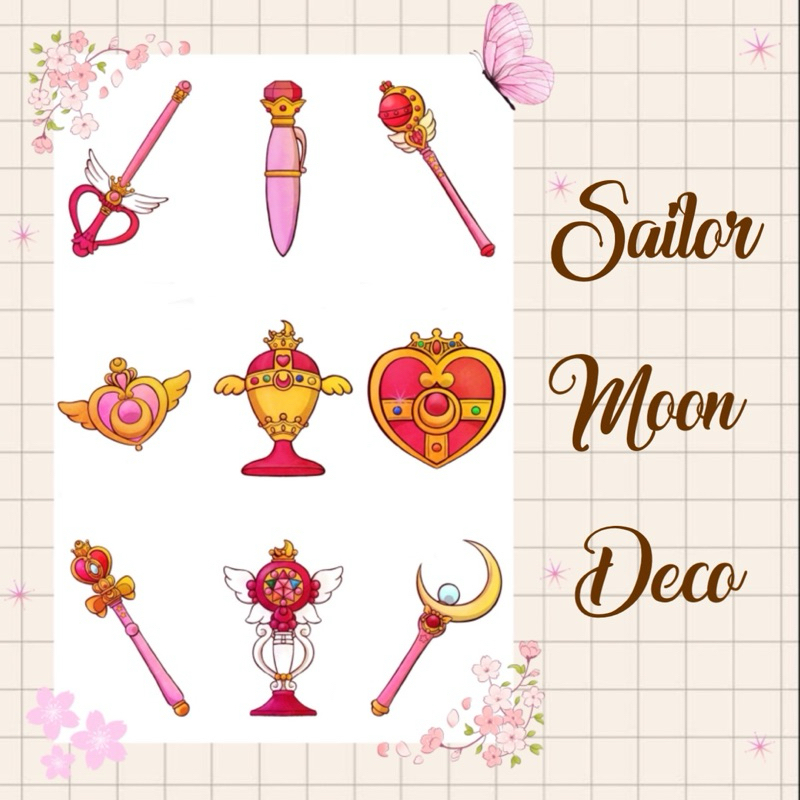 Sailor Moon Cute Decorative Waterproof Vinyl Sticker Pack Die-cut ...