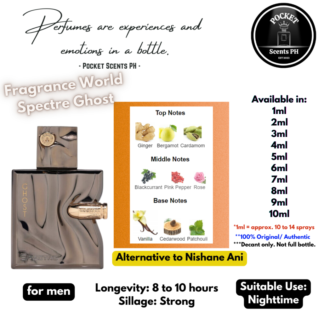 [PSPH] Fragrance World Ghost Spectre - 6ml to 10ml - [DECANT] | Shopee ...