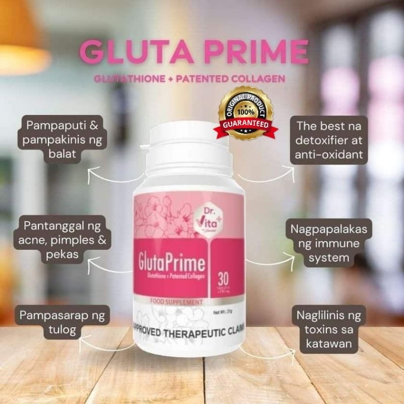 ORIGINAL DR.VITA GLUTAPRIME GLUTATHIONE + PATENTED COLLAGEN ( 30 ...