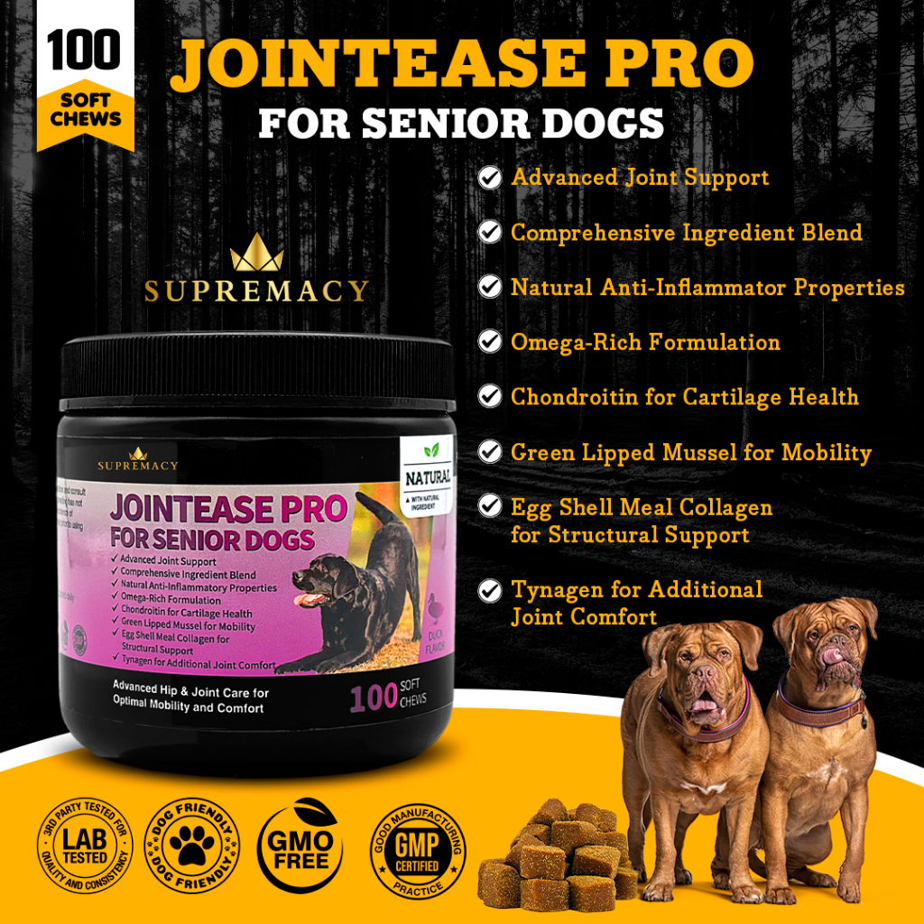 Supremacy Hip & Joint Support for Dogs - Omega-Rich - Vitamins - Anti ...