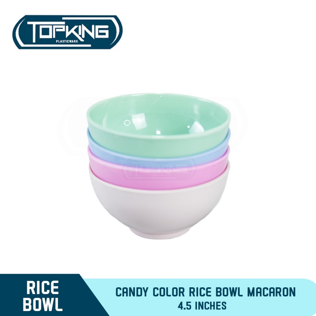 TPK Small Reusable Plain Plastic Bowl Dinnerware Mangkok Cereal Bowls ...