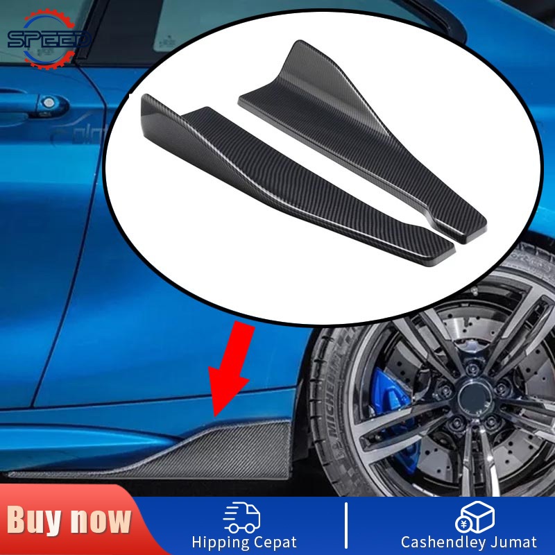 1 Pair Universal Car Rear Bumper Lip Trim Protector Car Side Skirt ...