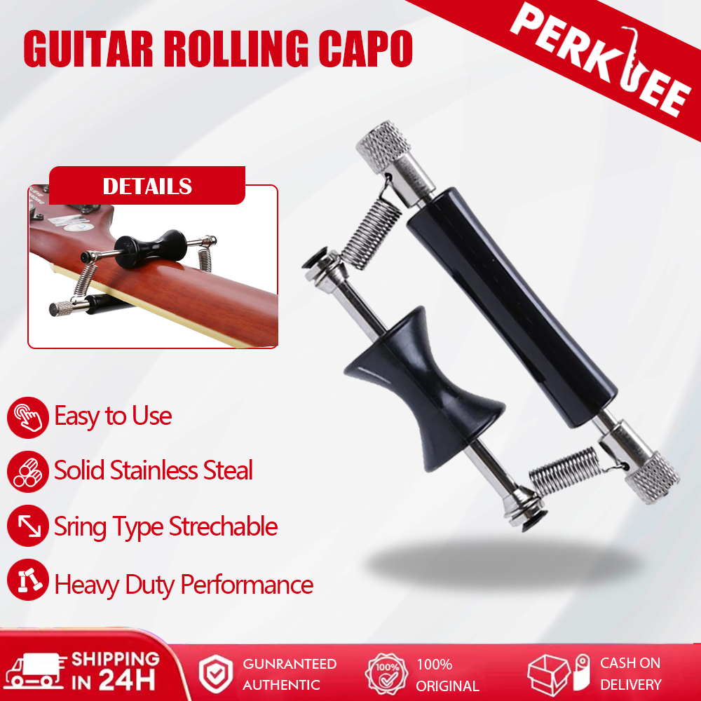 PERKLEE Guitar Rolling Capo Acoustic Guitar Portable Capo Easy Sliding ...
