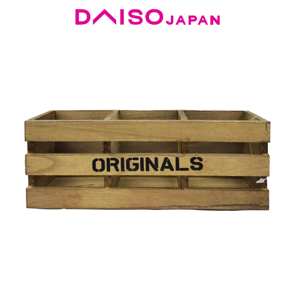 Daiso 3-Slot Small Wooden Interior Divider Box | Shopee Philippines