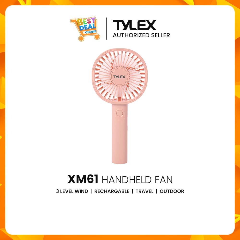 Tylex XM61 Portable Mini Fan Rechargeable Strong Wind 1200mAh Battery ...