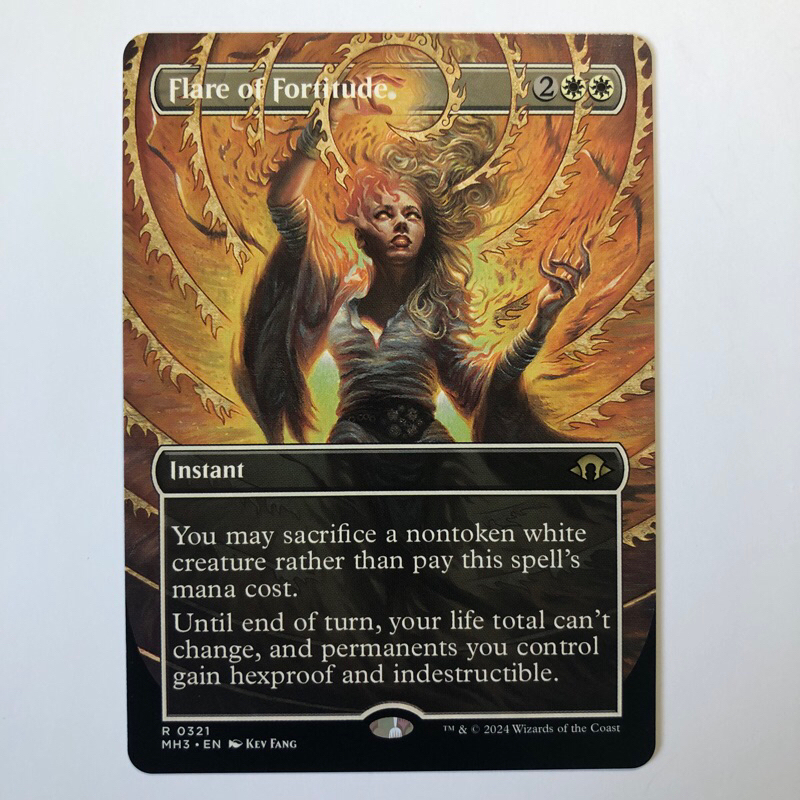 MTG Proxy Playtest Card - Flare of Fortitude (MH3) Borderless | Shopee ...