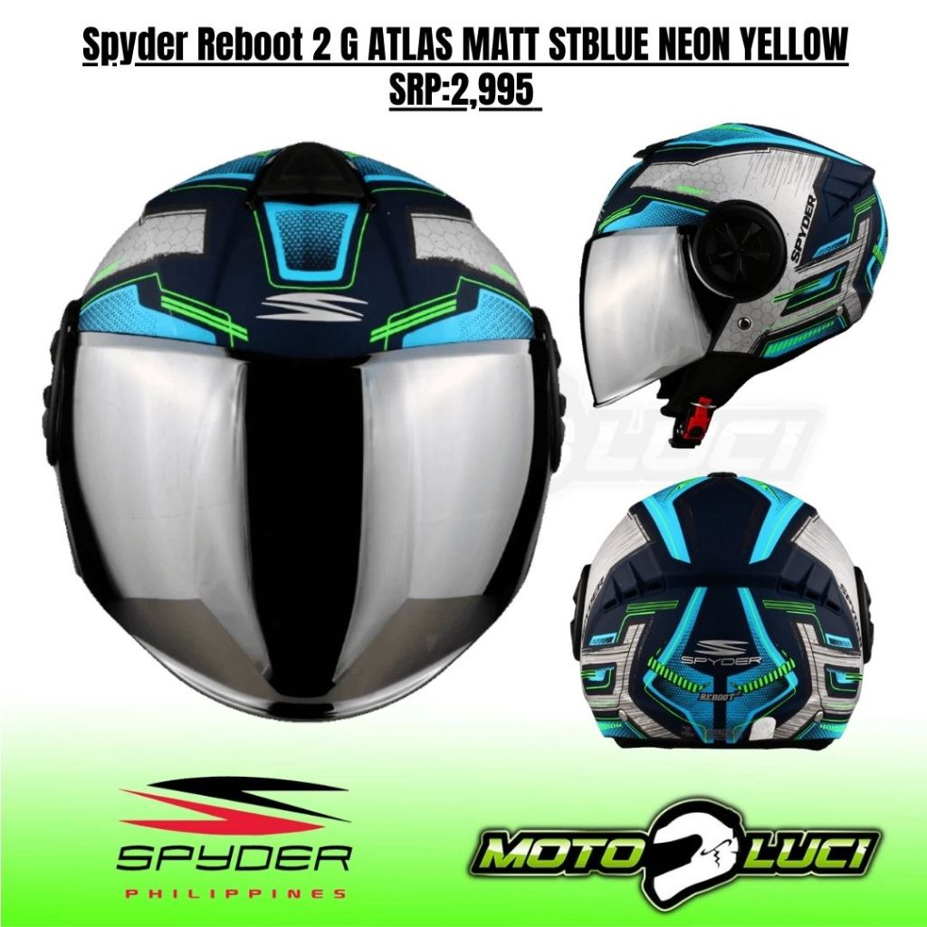 SPYDER REBOOT 2 ATLAS HALF FACE HELMETS | Shopee Philippines