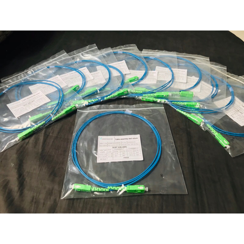 1.5M BLUE FIBER OPTIC PATCH CORD CONVERGE SC APC | Shopee Philippines