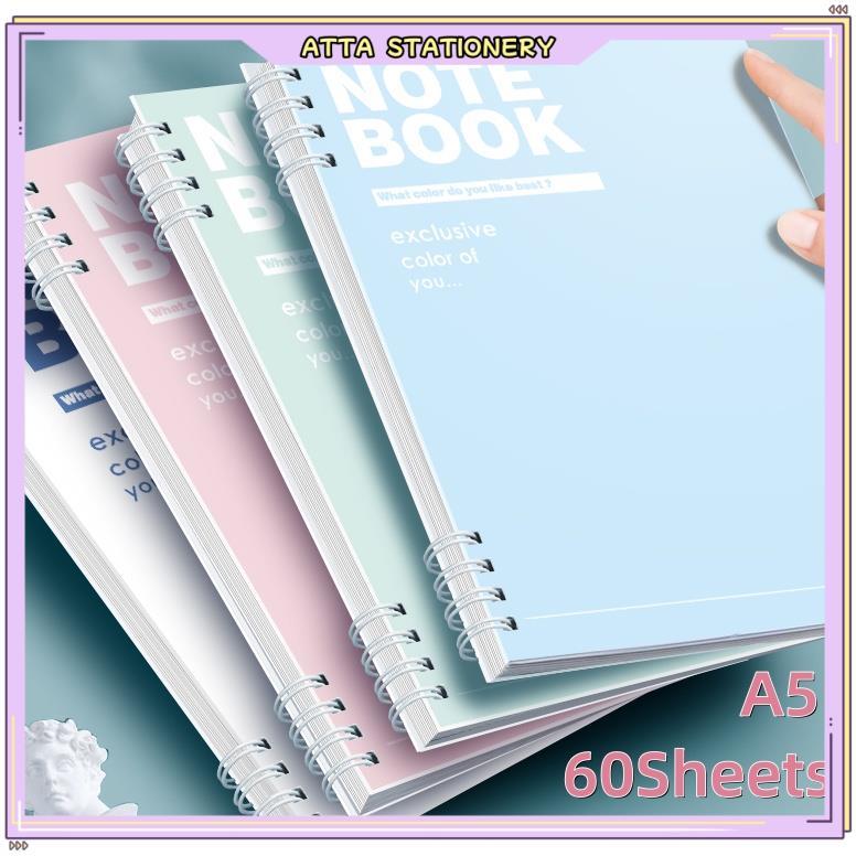 A5 60Sheets Colorful Spring Notebook Morandi Spiral Notepad Thick Paper ...