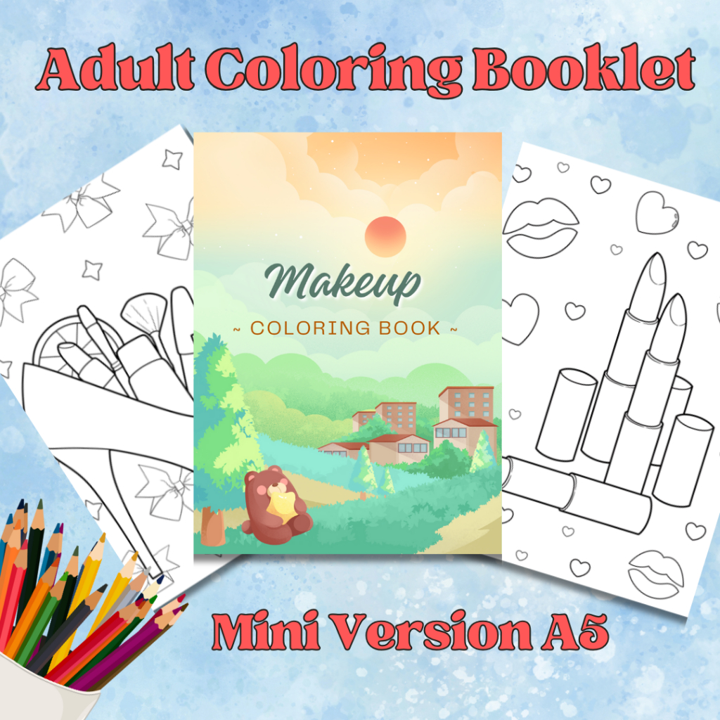 Makeup Coloring Book Mini Size A5 Kids Coloring Book Adult Coloring ...