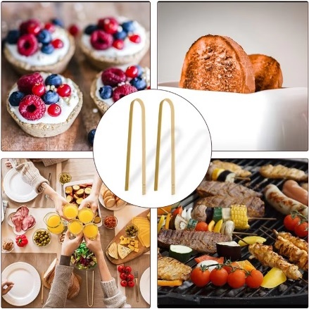 Wooden Tongs Kitchen Tools Fried Fish Steak Tongs Barbeque Tongs ...