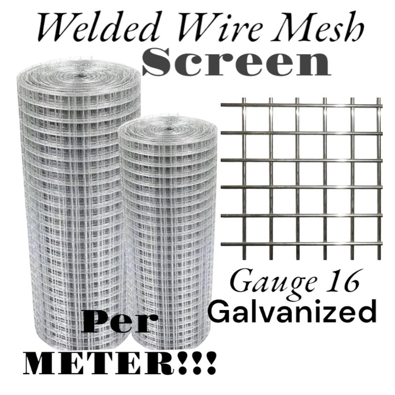 Welded Wire Mesh Gauge 16 Galvanized Screen ½inch, 1inch hole, 3ft, 4ft ...