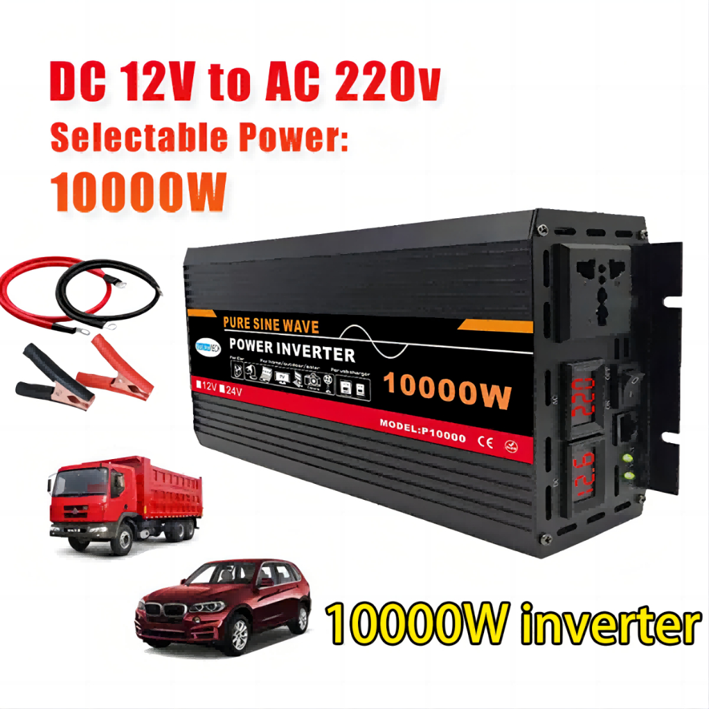 Pure sine wave inverter 10000w powerful inverter Supply Inverter 12V DC ...