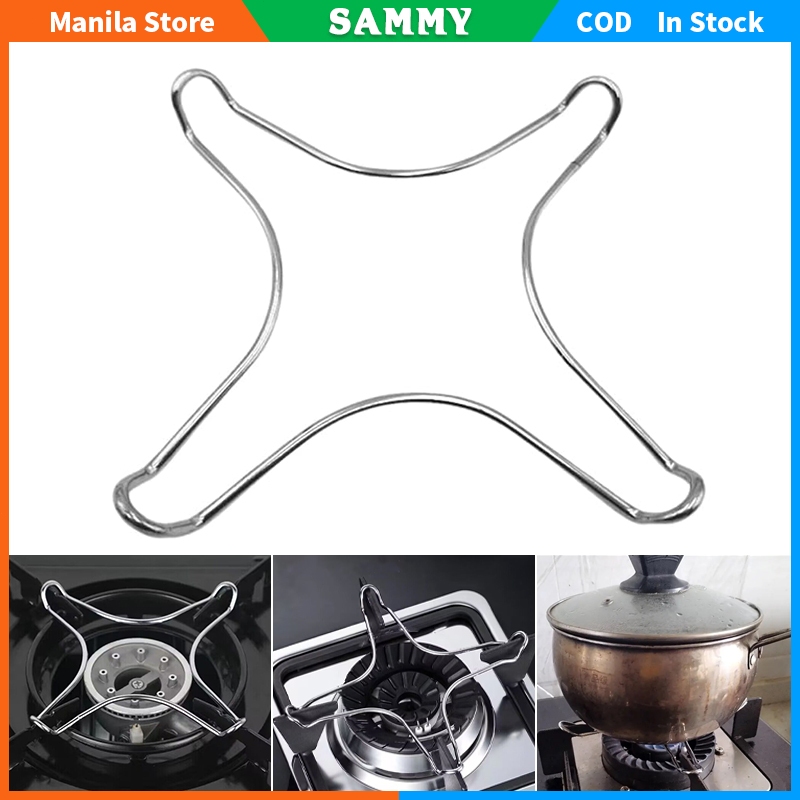 Stainless Steel Gas Stove Pot Stand 4-Prong Support Milk Pan Holder ...