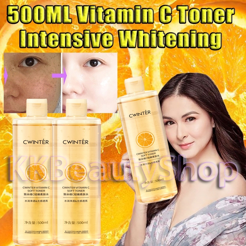 500ML Vitamin C Toner Intensive Whitening Toner Remove Melasma Acne Pimple Marks Skin ...