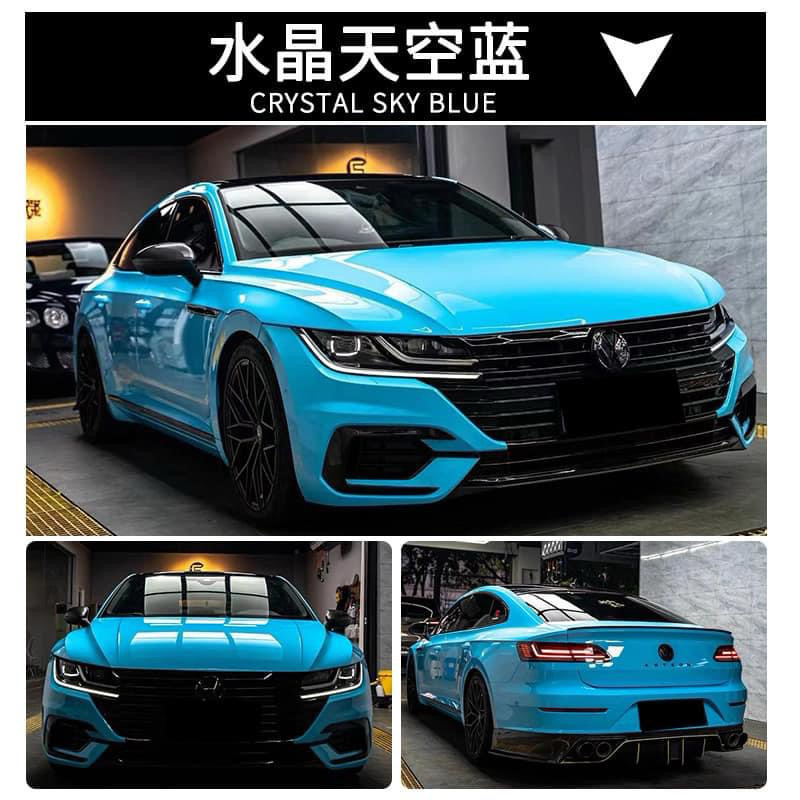 GLOSSY CRYSTAL ICE BLUE for Car & Motor Sticker Wrapping(Halfroll Size ...