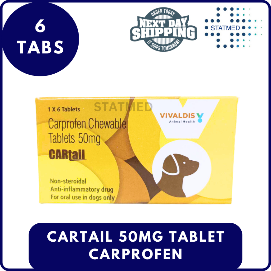 Cartail Carprofen 50mg Chewable Tablet l 1 box 6 tabs | Shopee Philippines