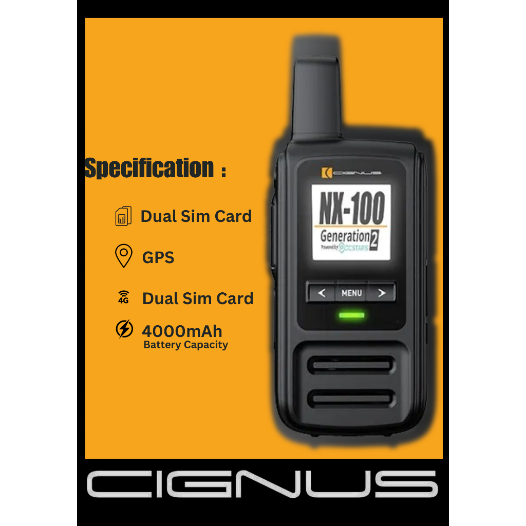 CIGNUS POC RADIO NX SERIES (NX-100 GENERATION 2) | Shopee Philippines