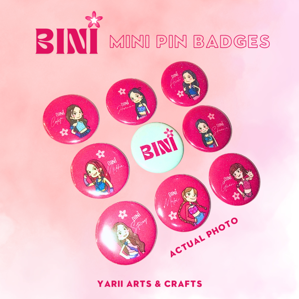 CUTE BINI BUTTON PIN (1PC of your choice) | Shopee Philippines