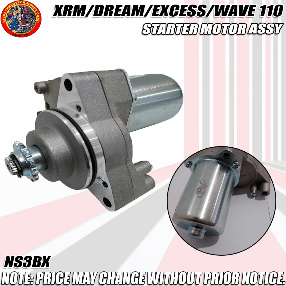 XRM 110/DREAM/EXCES/WAVE 110 STARTER MOTOR ASSY (NS3BX2) | Shopee ...