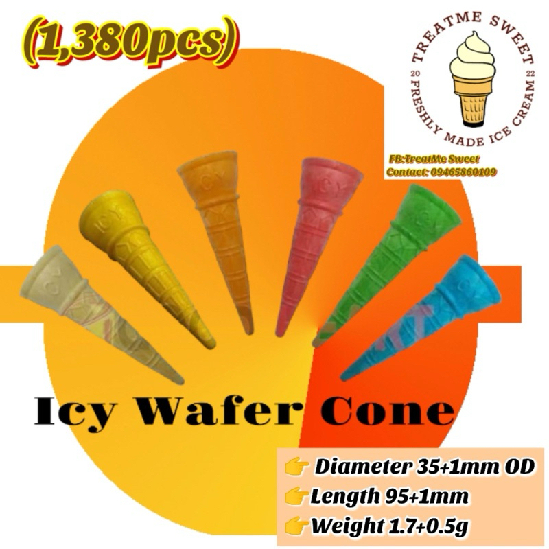 Icy Wafer Cone 1Box (1,380pcs)”TreatMe Sweet! | Shopee Philippines