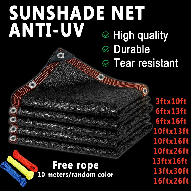 Free Rope Anti UV Sun Shade Net Outdoor Waterproof Makapal Sun ...