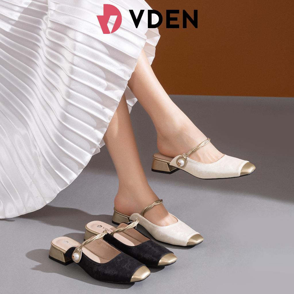 VDEN Block Heel Square Toe Mule Shoes for Women 3CM/1.1INCH Special ...