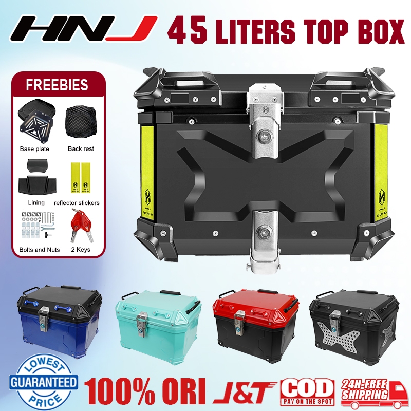 HNJ Top Box Motorcycle Compartment 36/45/58 Liters Alloy/Hard plastic ...