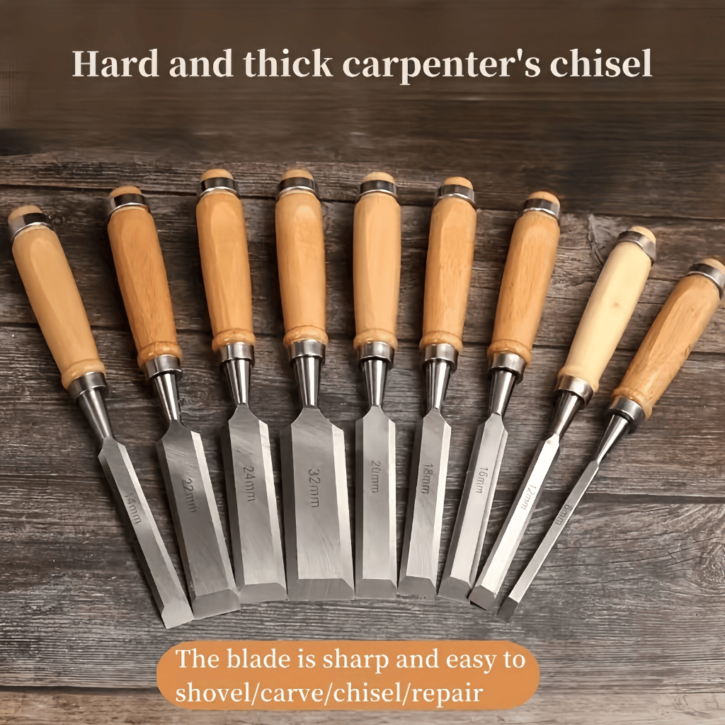 1Pcs Premium Chrome Vanadium Steel Woodworking Chisel-Flat Carving ...