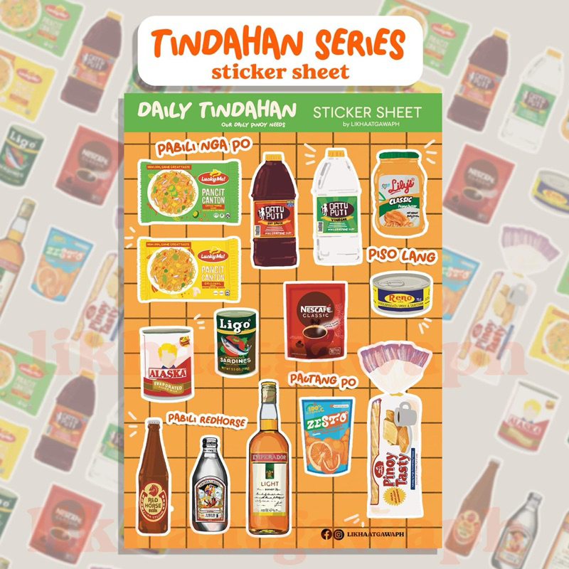 Tindahan series waterproof vinyl sticker sheet | Shopee Philippines