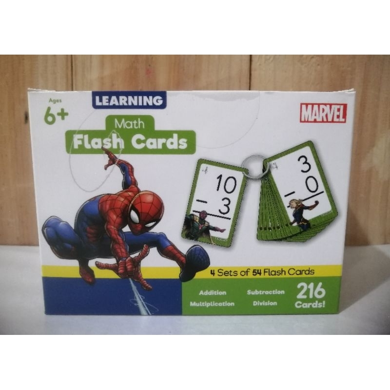 MARVEL LEARNING MATH FLASH CARDS 4 Sets of 54 Flash Cards (216 Cards) | Shopee Philippines