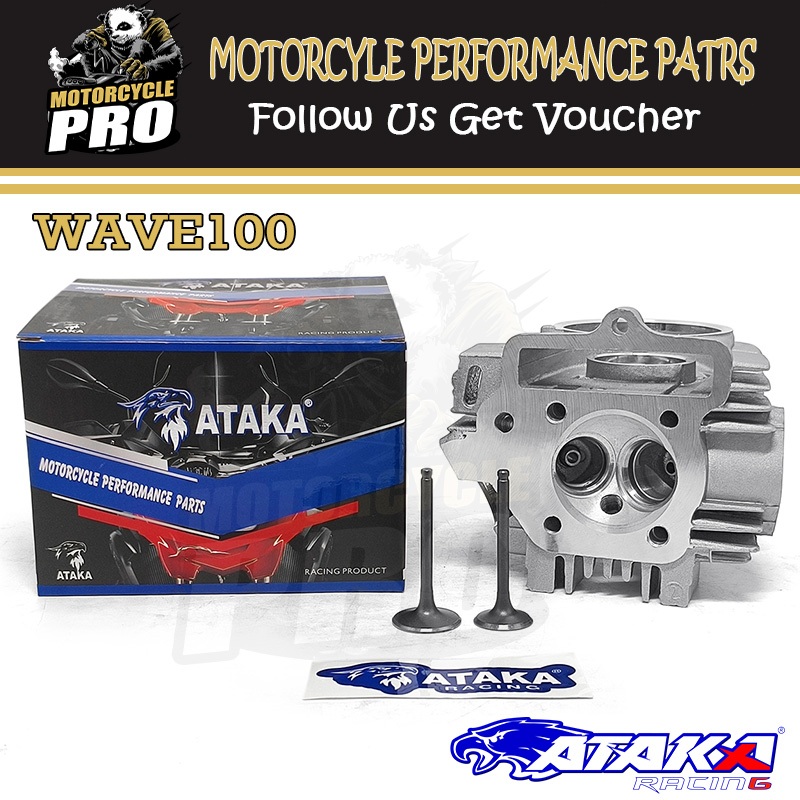 ATAKA Cylinder Head 2 Valve Wave 100/XRM 110 23/27MM 24/28MM 25/29MM 26 ...