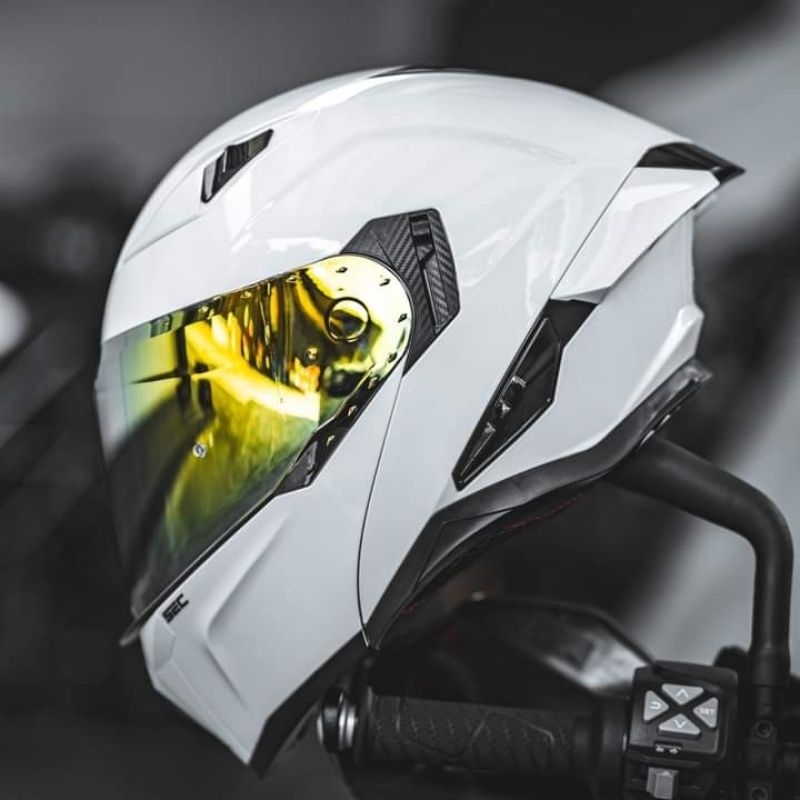 SEC REVIVE GLOSS WHITE Modular Helmet | Shopee Philippines
